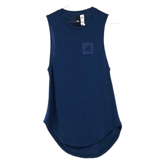 adidas | Tops | Adidas Navy Blue Muscle Tank Top Tie Died Draped Back ...